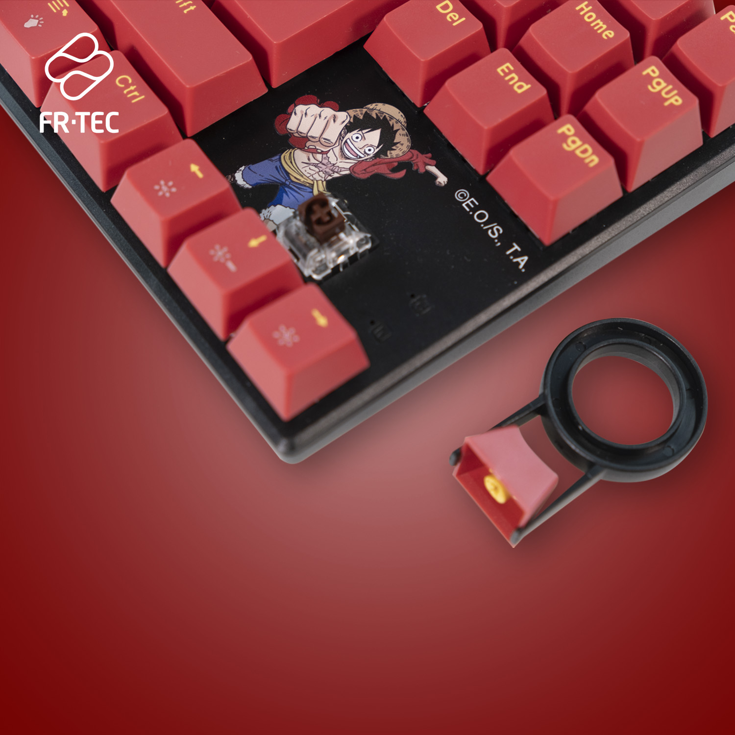 Teclado Mecánico Gaming FR-TEC One Piece Luffy Rojo – Reestreno Tecnológico